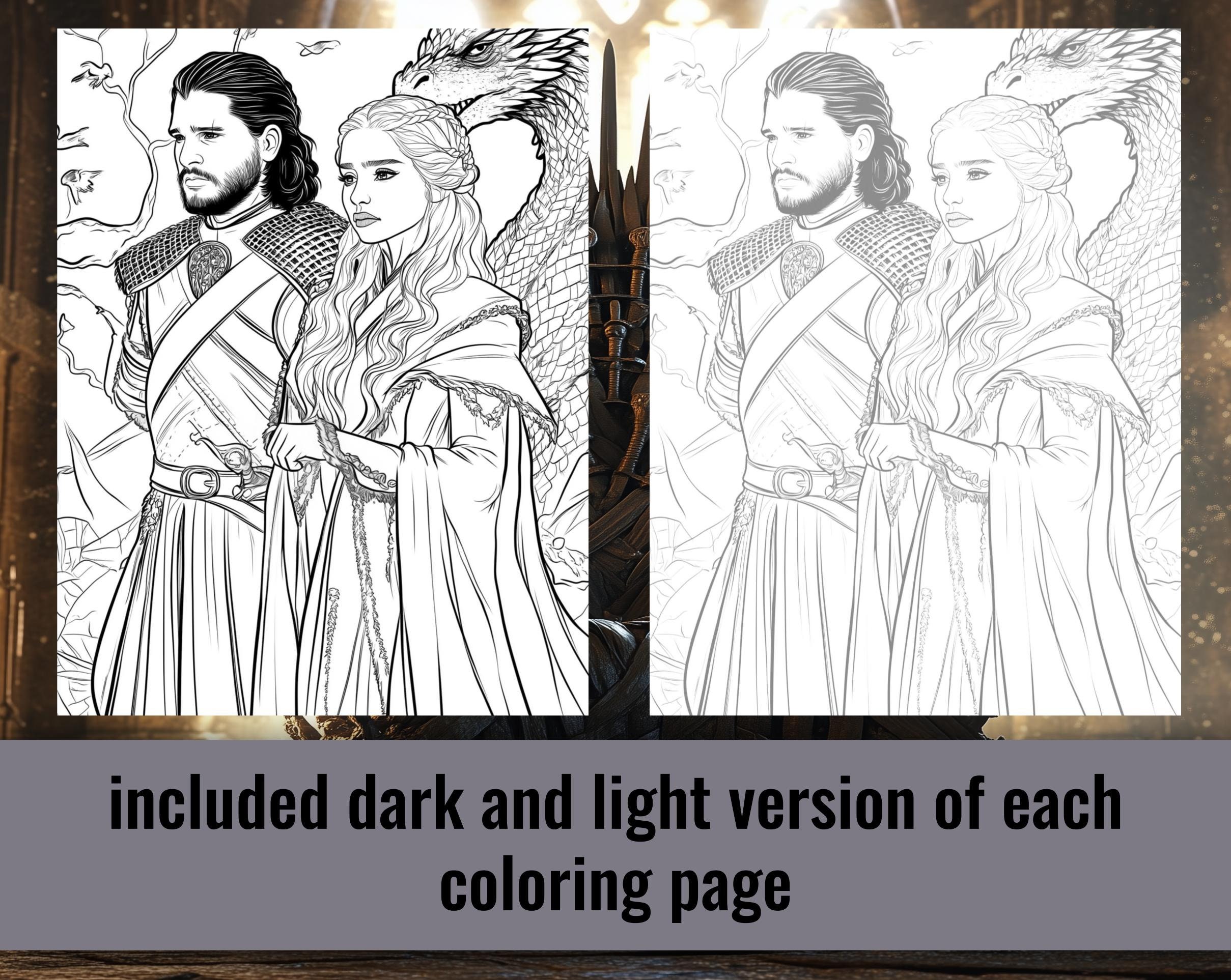 30 GAME OF THRONES Characters Coloring Pages Adult Original Series ...