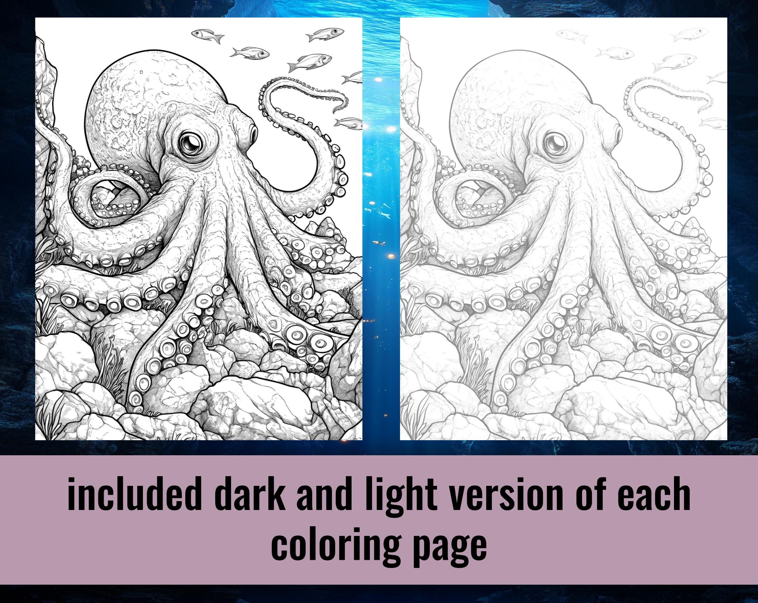 30 UNDERWATER KINGDOM Coloring Pages Adult and Kids Coloring Book ...