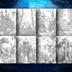 30 UNDERWATER KINGDOM Coloring Pages Adult and Kids Coloring Book ...