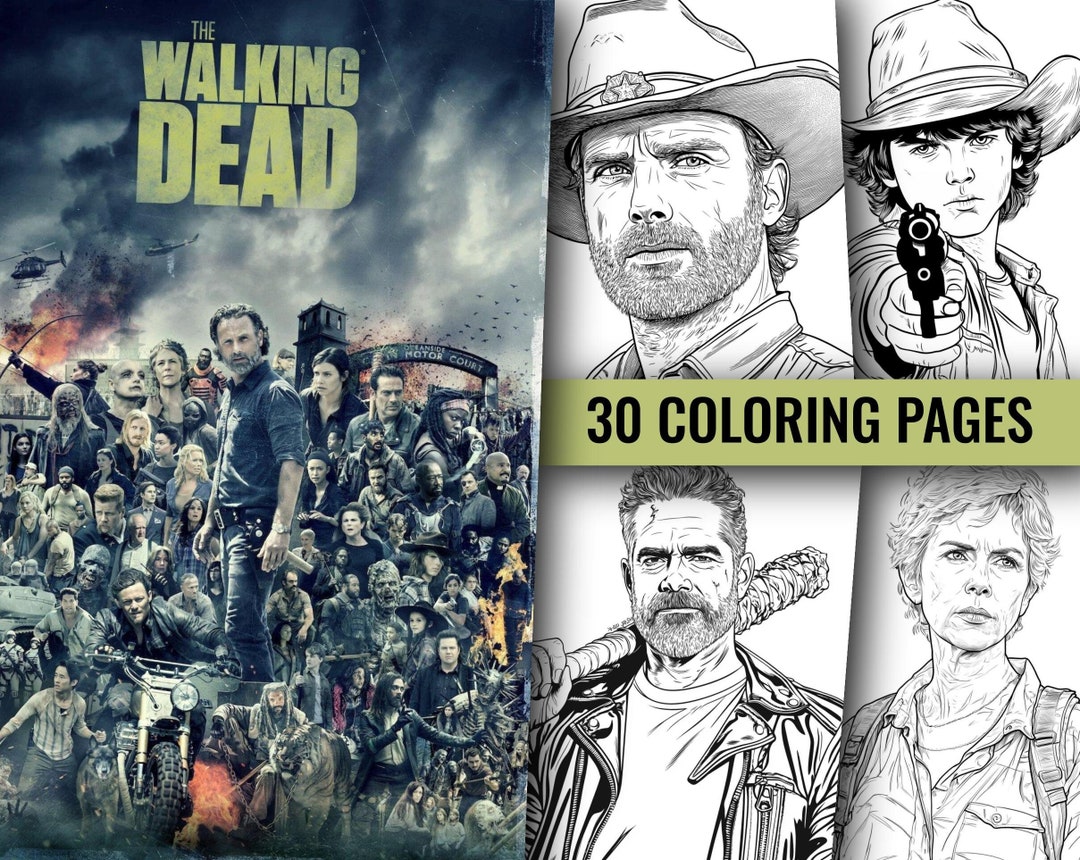 30 the Walking Dead Characters Coloring Pages Adult Original Series ...