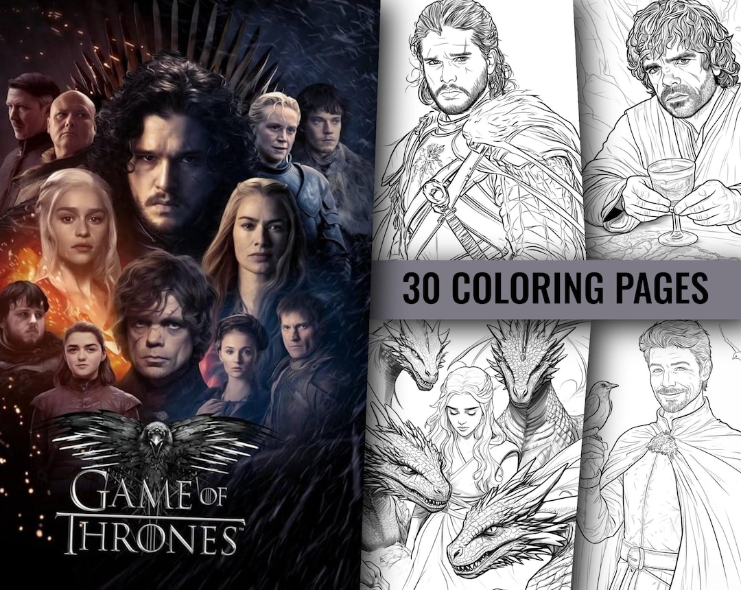 30 GAME OF THRONES Characters Coloring Pages Adult Original Series ...