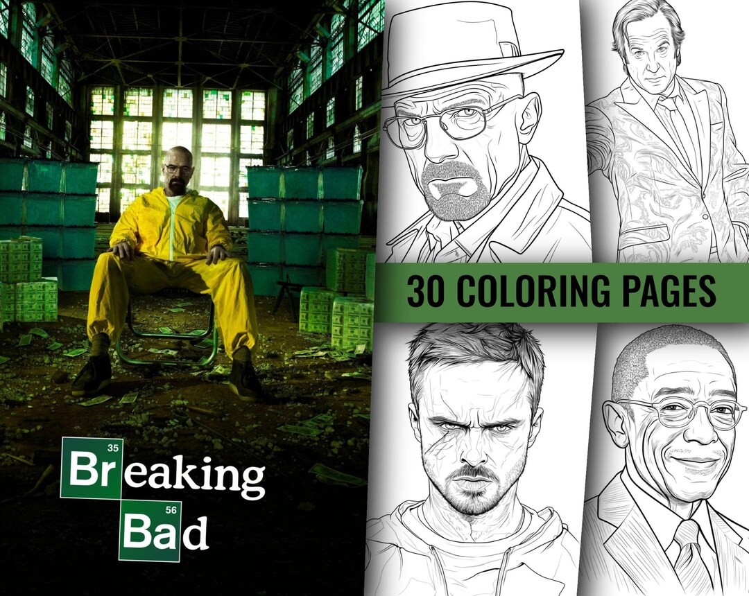 30 BREAKING BAD Characters Coloring Pages Adult Original Series ...