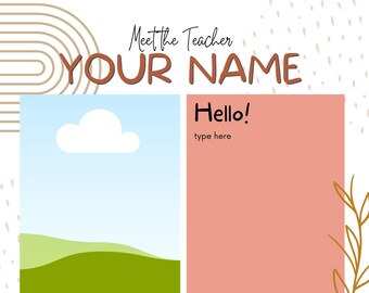 Colorful Meet the Teacher Pink Meet the Teacher Back to School Teacher ...