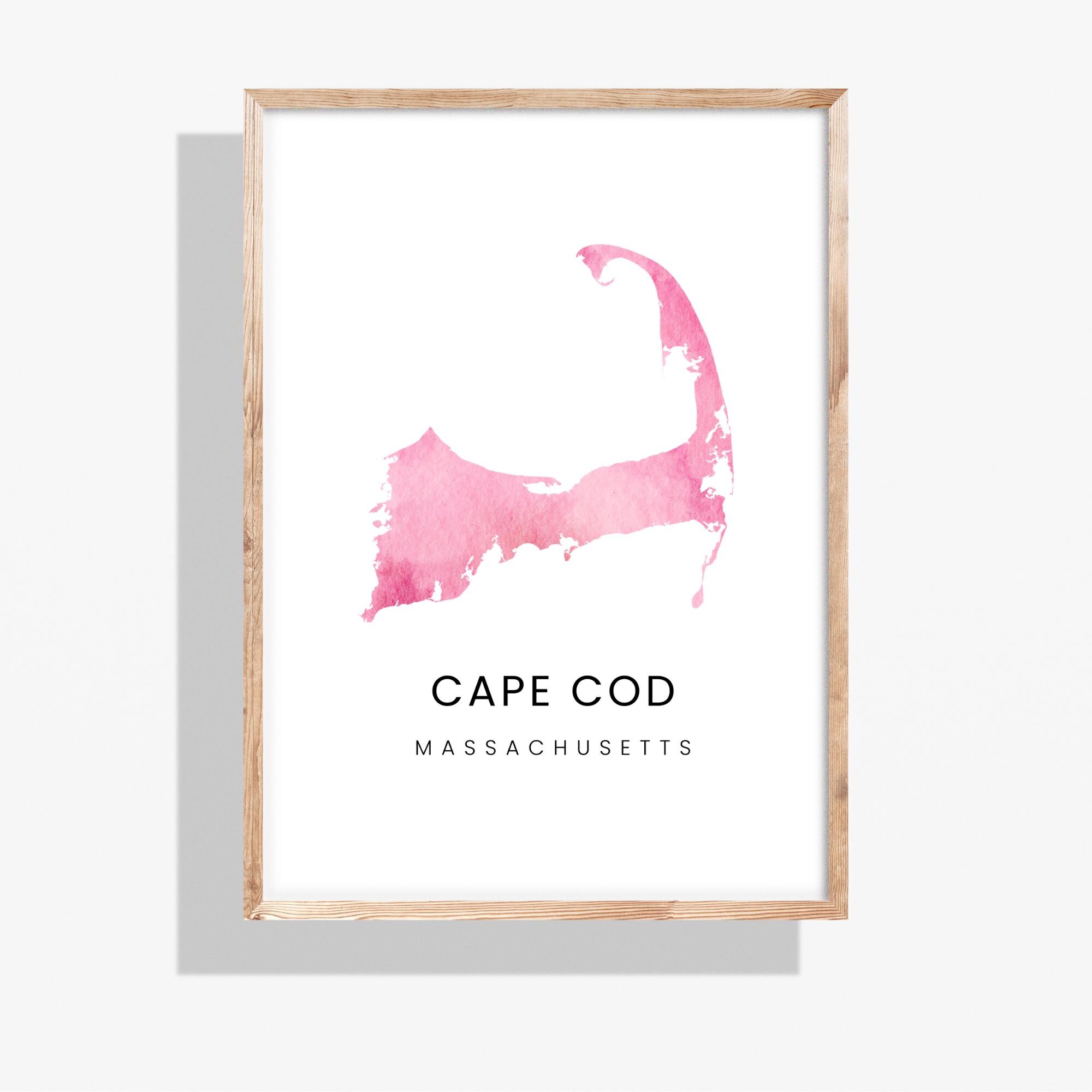 Cape Cod Wall Art | Digital Art Print | Travel Inspired Poster | Pink ...