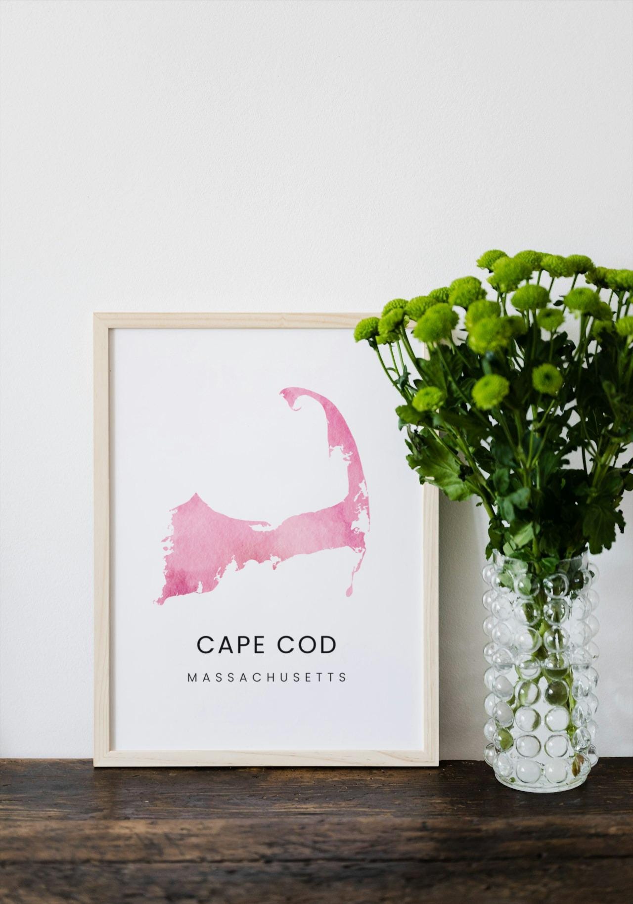 Cape Cod Wall Art | Digital Art Print | Travel Inspired Poster | Pink ...