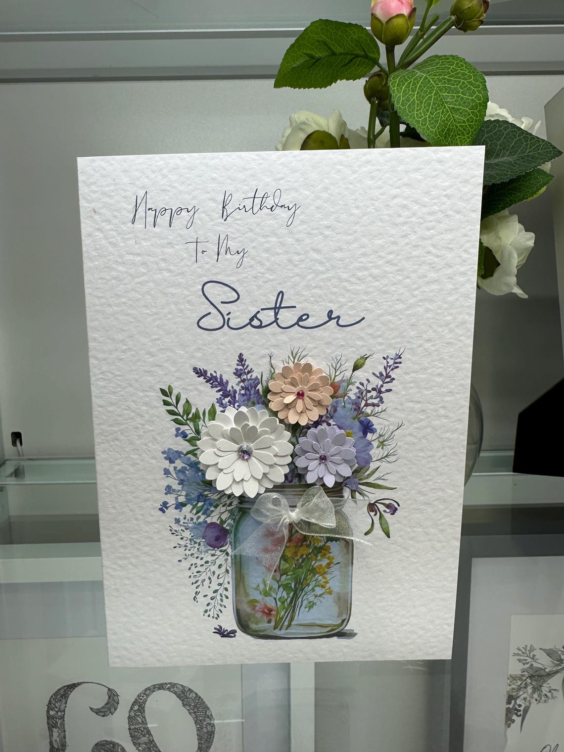 Beautiful Handmade, Hand Decorated Sister Birthday Card. Made With ...