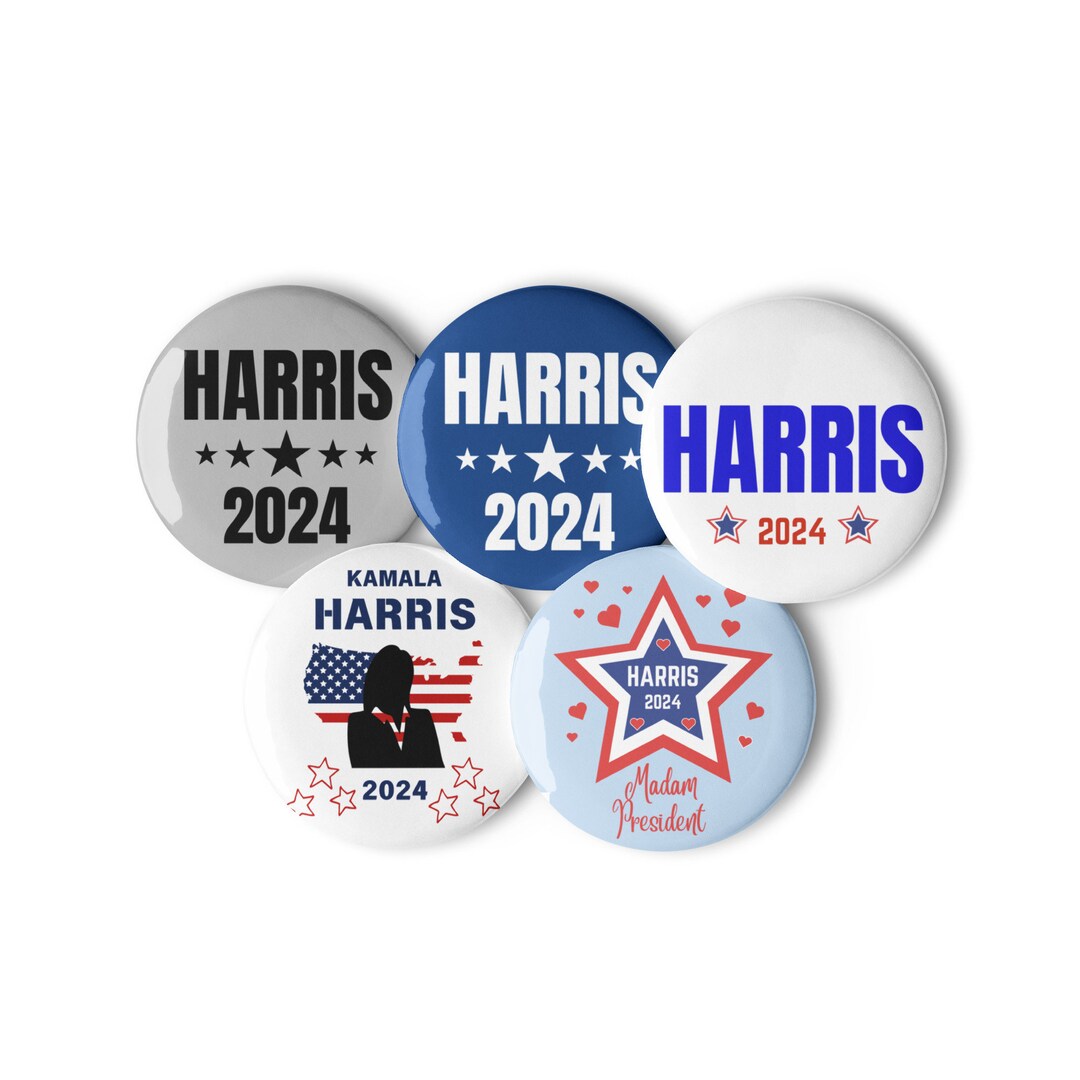 Kamala Harris for President 2024 Set of Pin Buttons - Etsy