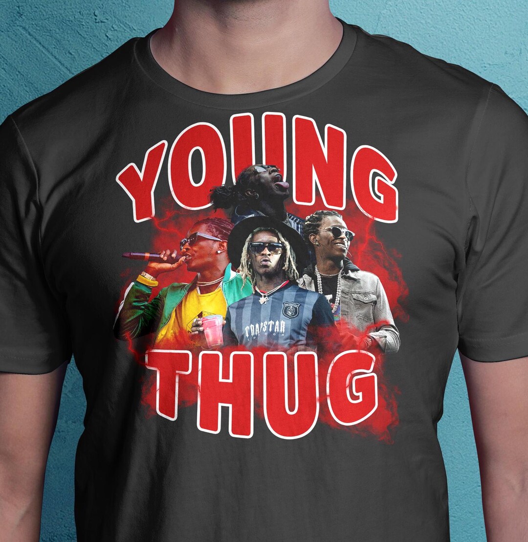 Young Thug T Shirt Design PNG Instant Download Young Thug Fan Tshirt ...