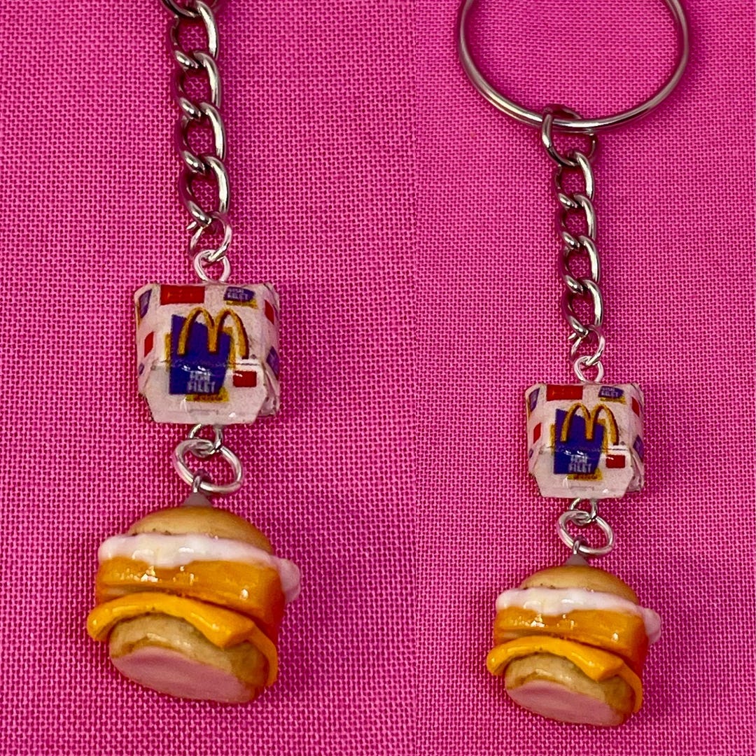 Miniature Food Keychain | Mcdonald’s Fish Filet Sandwich | Fun ...