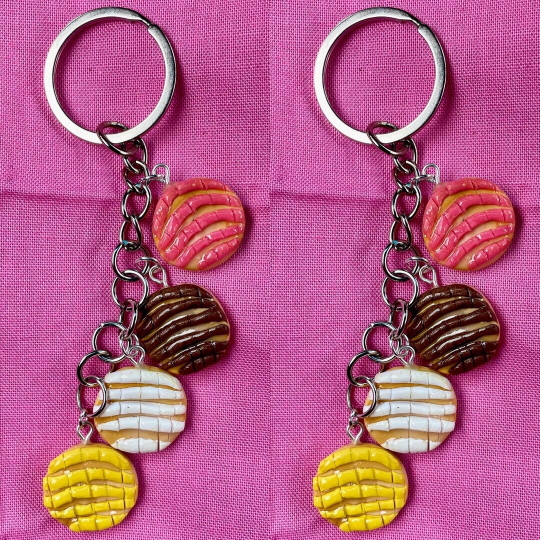 Miniature Food Keychain | Mexican Conchas Food Keychain | Fun Keychains ...