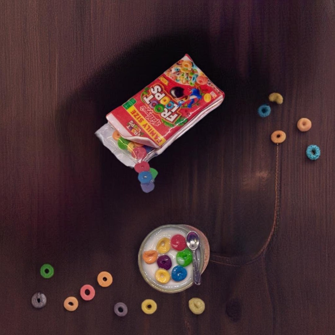Food Fridge Magnet| Froot Loops Cereal Bag & Bowl Magnet| Kitchen Decor ...