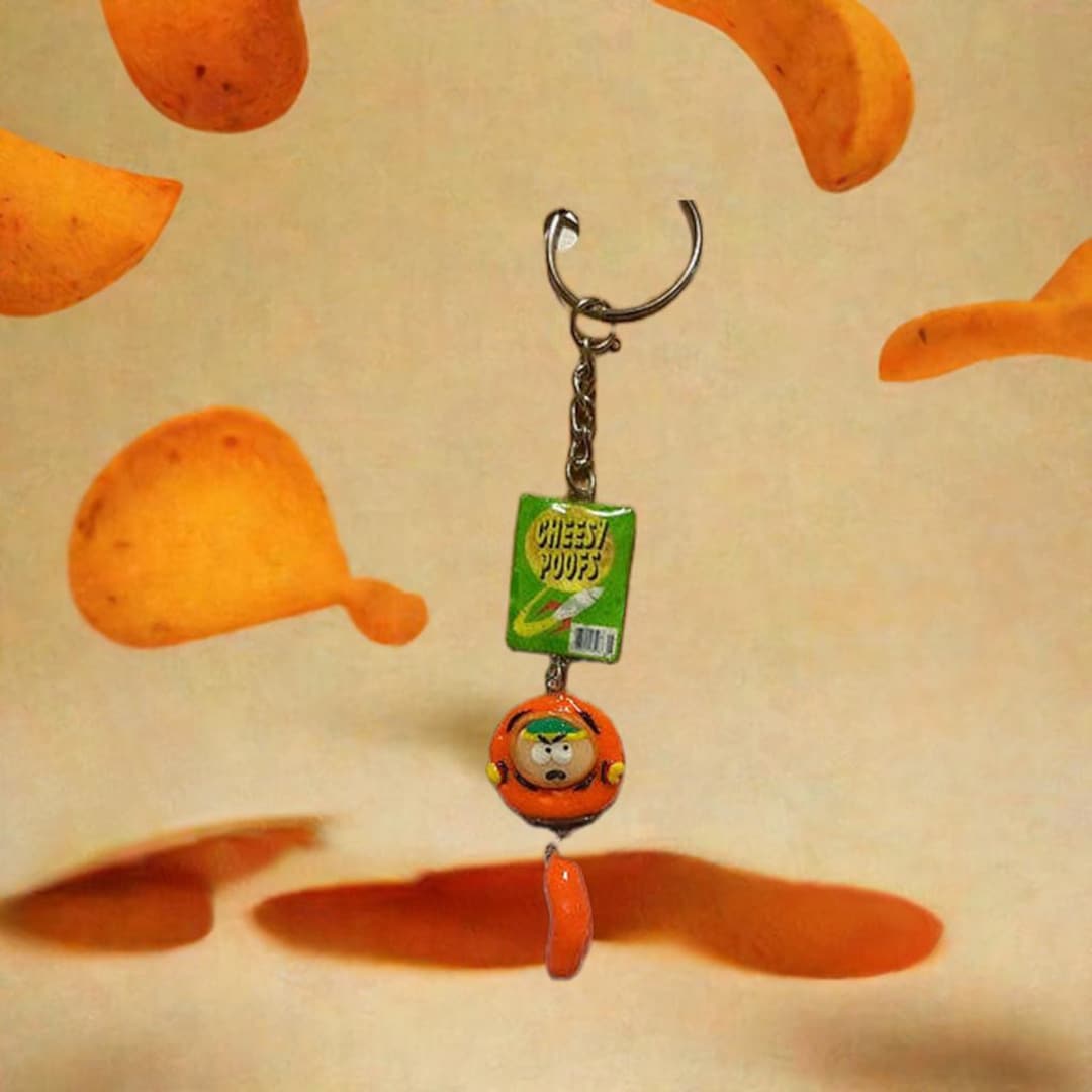 Character Keychain | Cartman Cheesy Poofs Keychain | Stoner Keychain ...