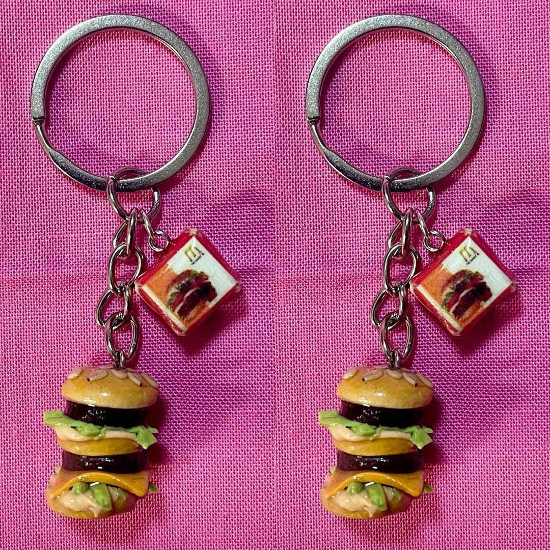 Miniature Food Keychain | Mcdonald’s Big Mac Food Keychain |unique ...
