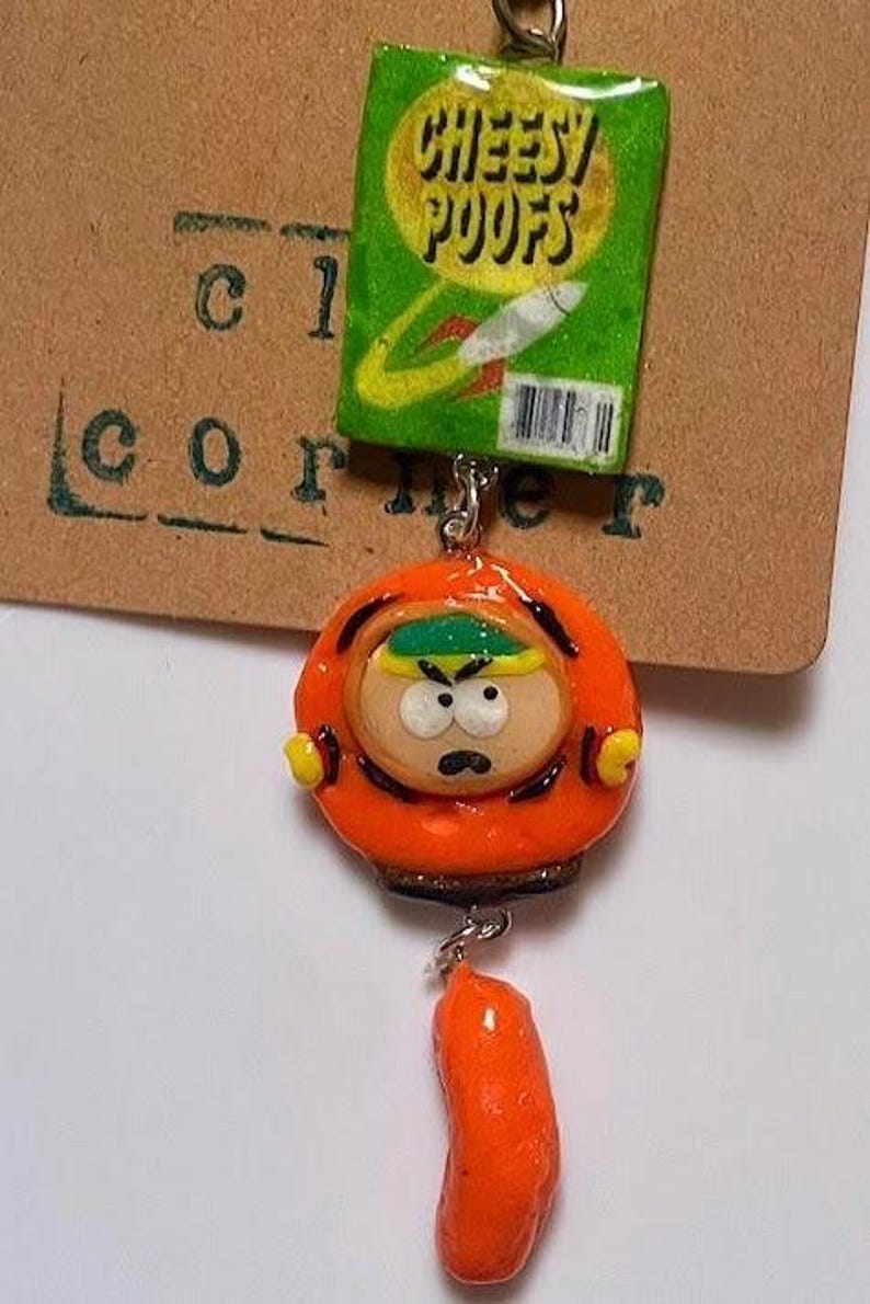 Character Keychain | Cartman Cheesy Poofs Keychain | Stoner Keychain ...