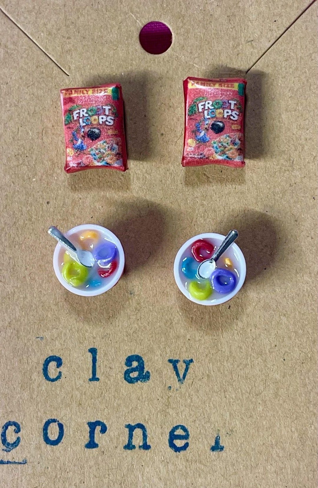 Miniature Food Jewelry | Froot Loops Cereal Food Earrings | Breakfast ...