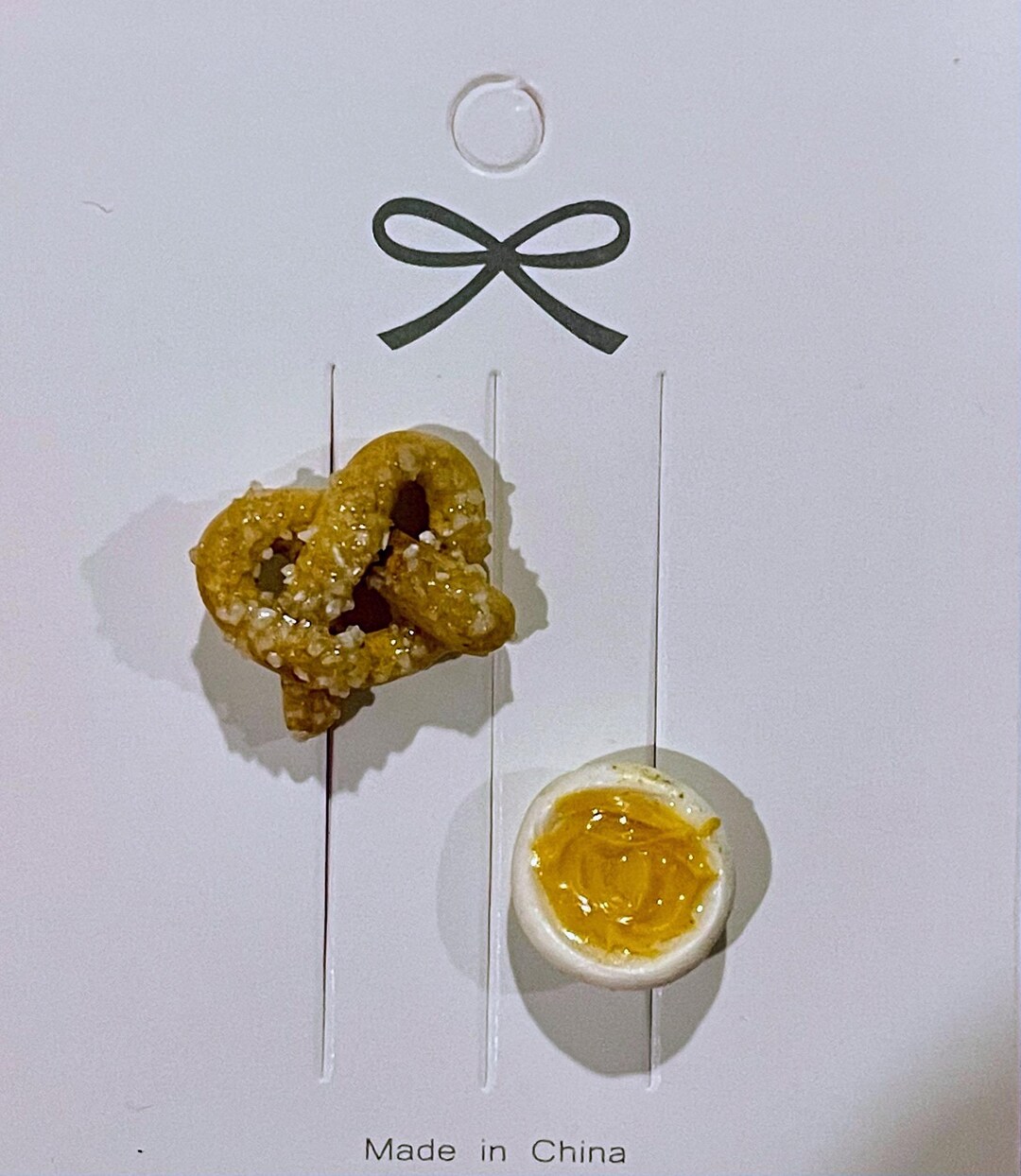 Food Pins Pretzel Food Pin realistic Fake Miniatures Handmade Gift Fake ...