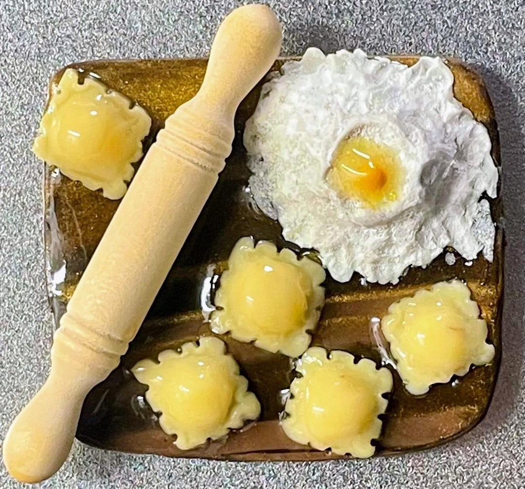 Fridge Food Magnet | Ravioli Pasta Magnet | Kitchen Decor | Handmade ...