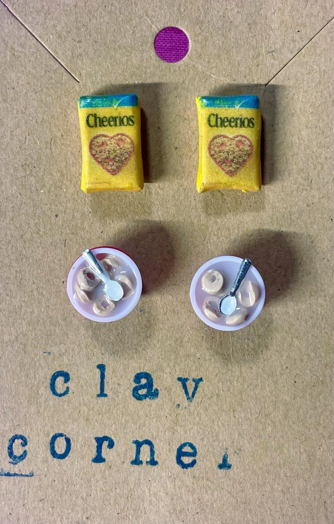 Miniature Food Jewelry | Cheerios Cereal Food Earrings | Breakfast ...