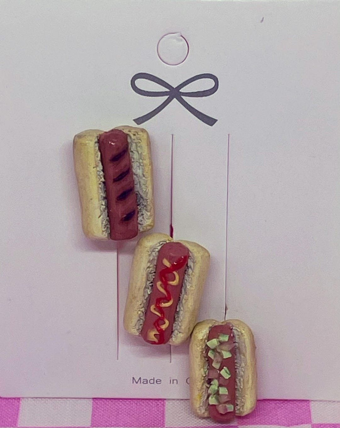 Handmade Miniature Hot Dog Pin | Realistic Food Brooch - Etsy