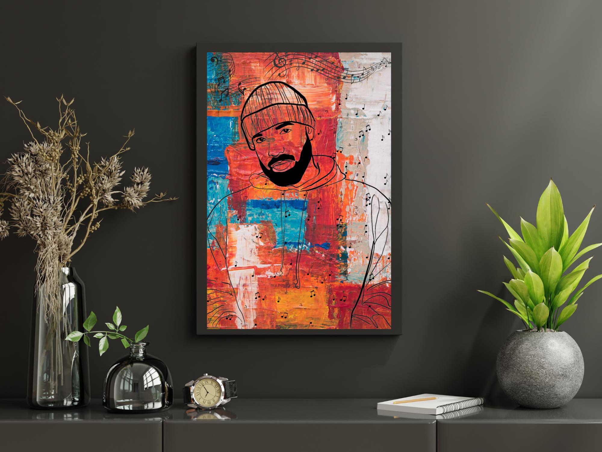 Drake Album Poster, Album Cover Wall Art, Digital Poster, Drake Art ...