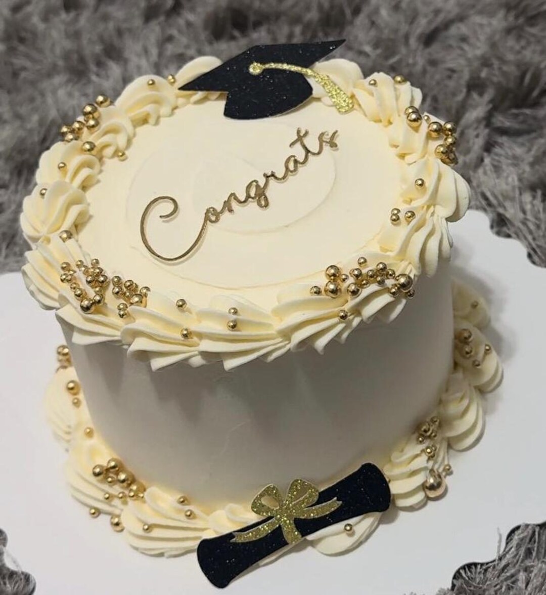 Graduation Caps and Scrolls Cupcake Bento Cake Toppers - Etsy