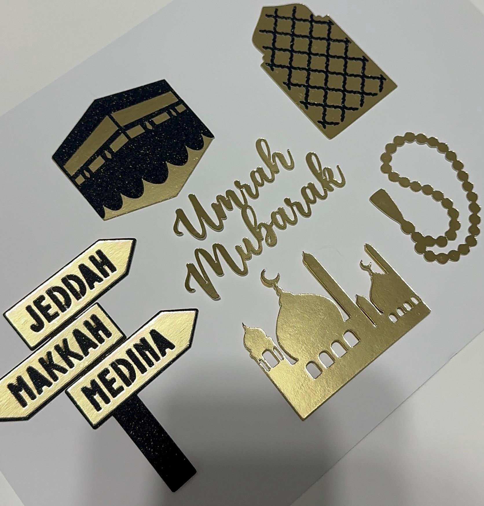 Umrah Mubarak Cake Toppers Set | (6 Pieces) Names Can Be Added - Etsy UK
