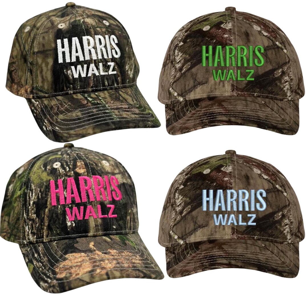 Harris Walz Hat, Camo Hat Camouflage Caps Kamala & Tim 2024 Campaign ...