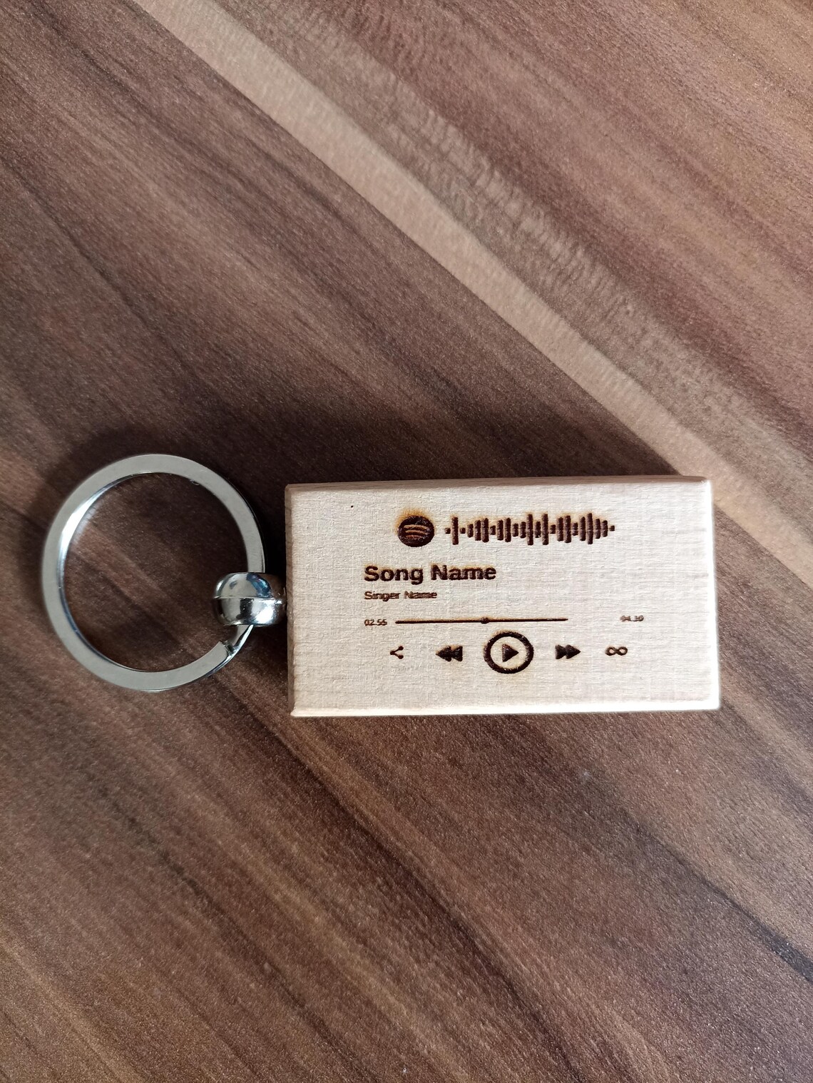 Spotify Keychain, Spotify Code Keyring, Personalised Music Wood Keyring ...