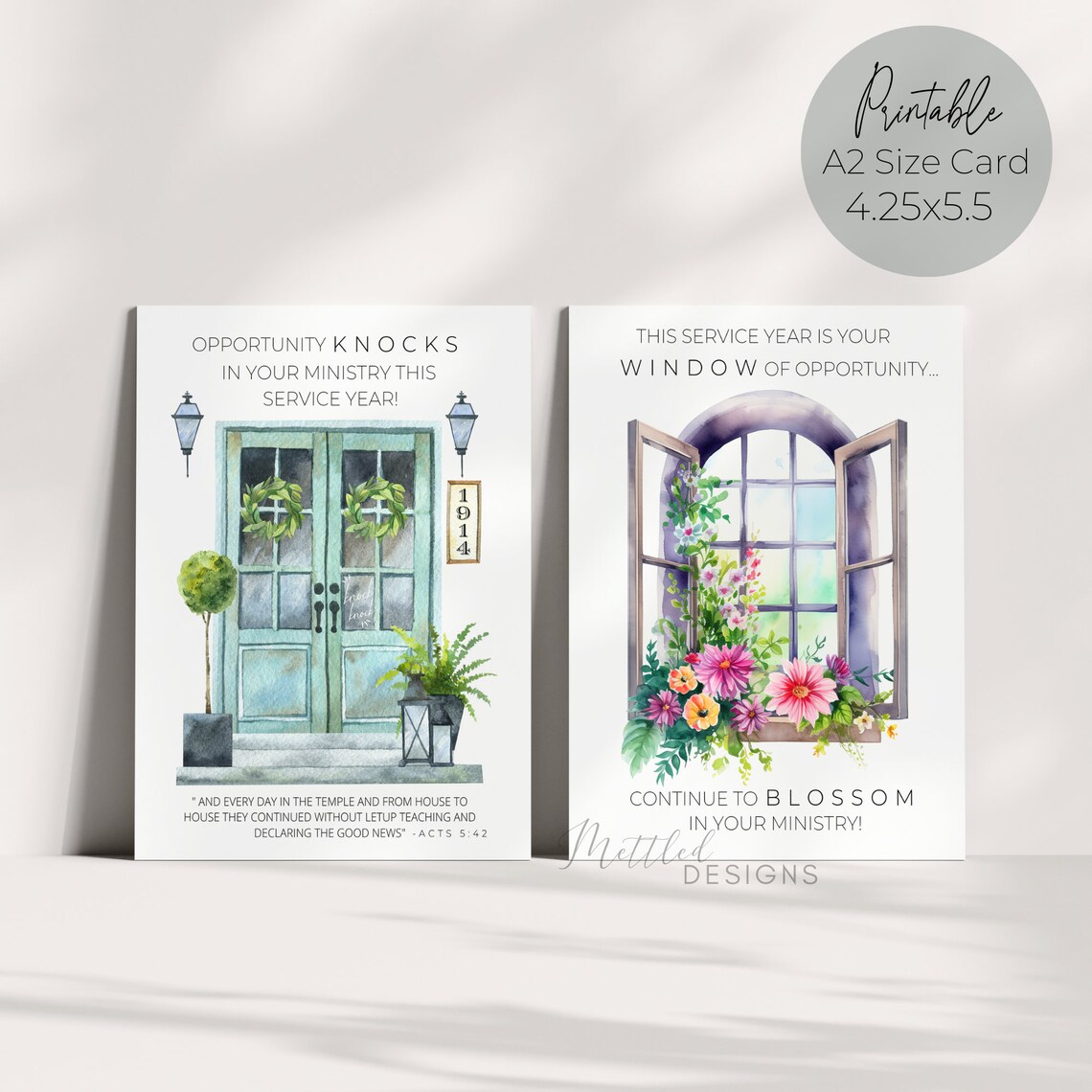 JW Pioneer Service Year Printable Greeting Card, Digital Download ...
