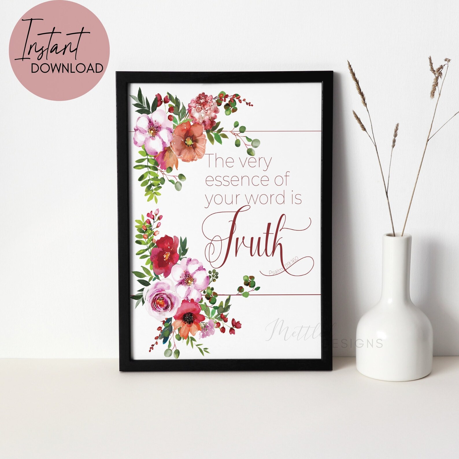 Psalm 119:160 Bible Verse Wall Art the Very Essence of Your - Etsy