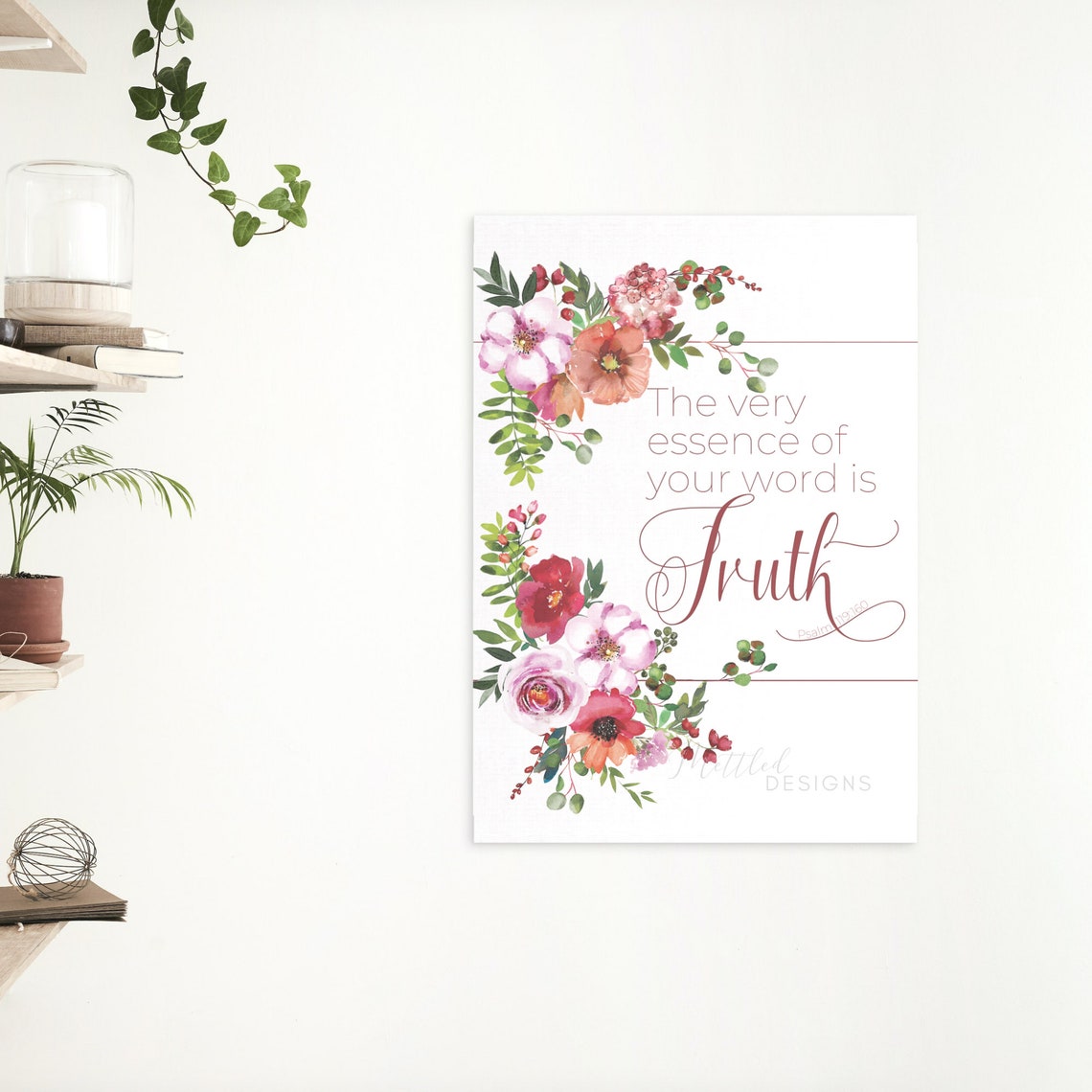Psalm 119:160 Bible Verse Wall Art the Very Essence of Your - Etsy