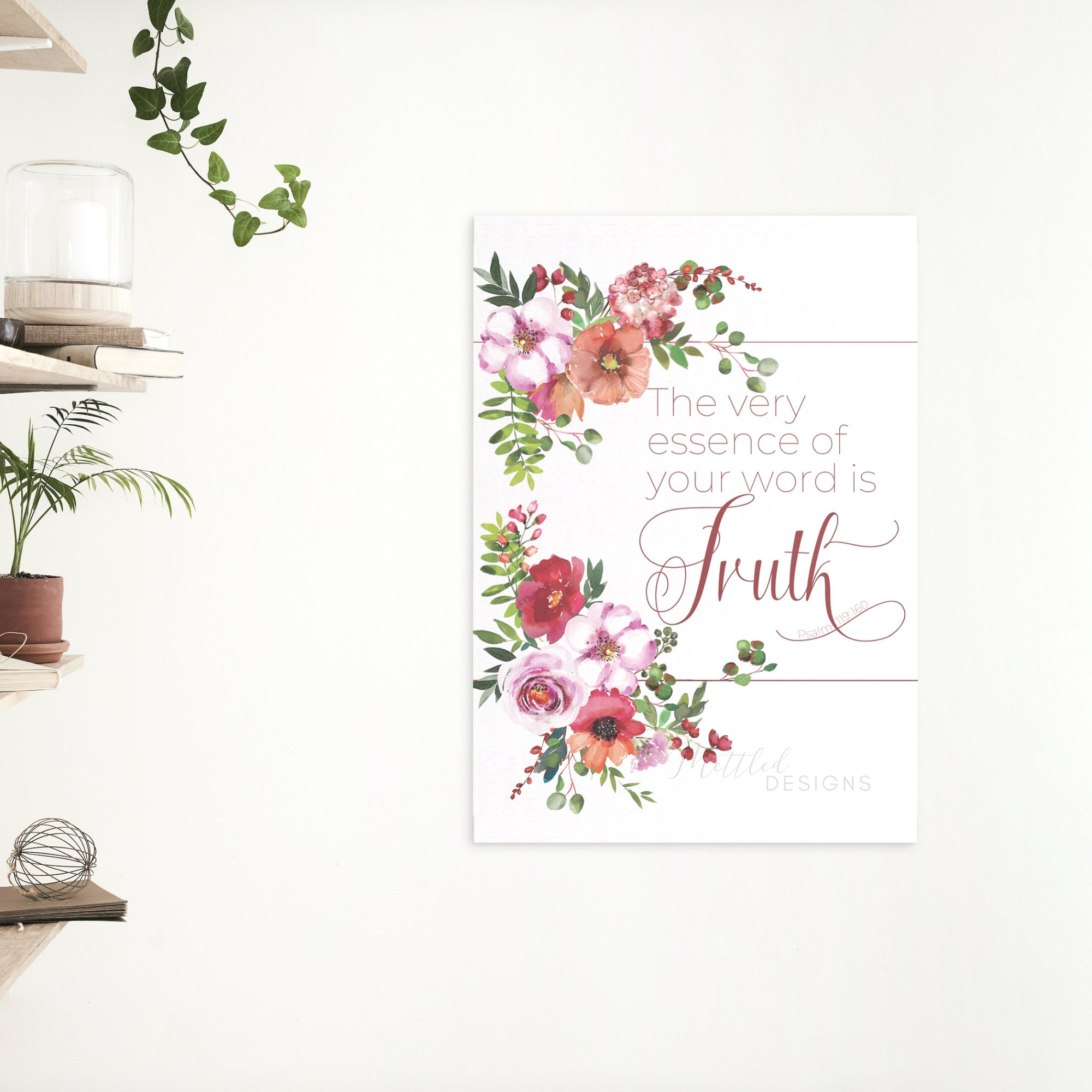 Psalm 119:160 Bible Verse Wall Art, the Very Essence of Your Word is ...