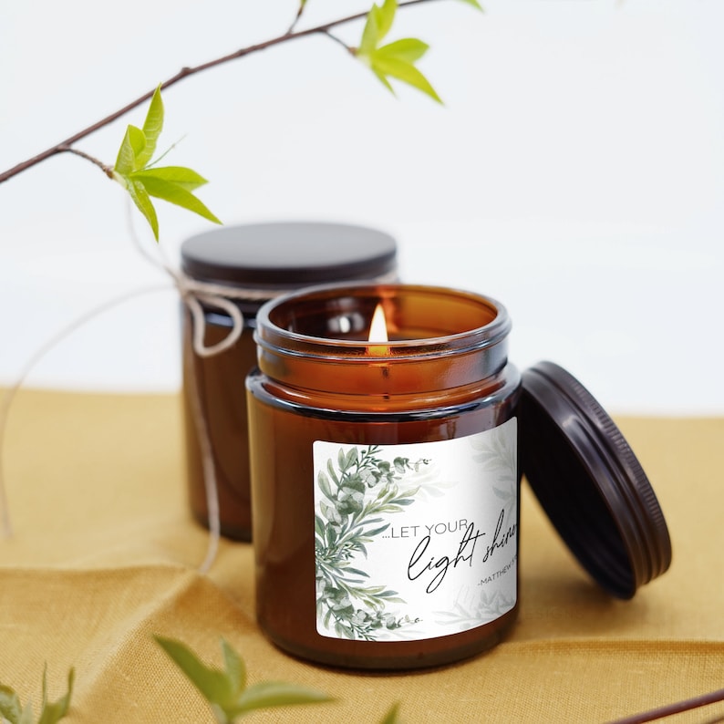 Printable Bible Verse Candle Label Matthew 5:16 Instant - Etsy