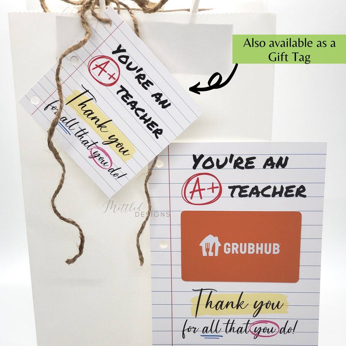 Printable Teacher Appreciation Gift Card Instant Download - Etsy