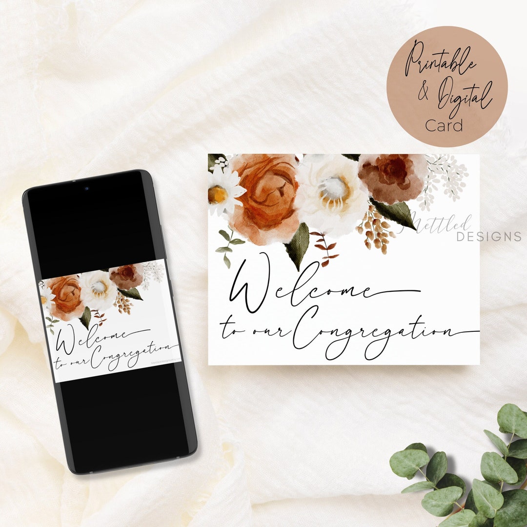 JW Welcome to Our Congregation Printable Greeting Card, New ...