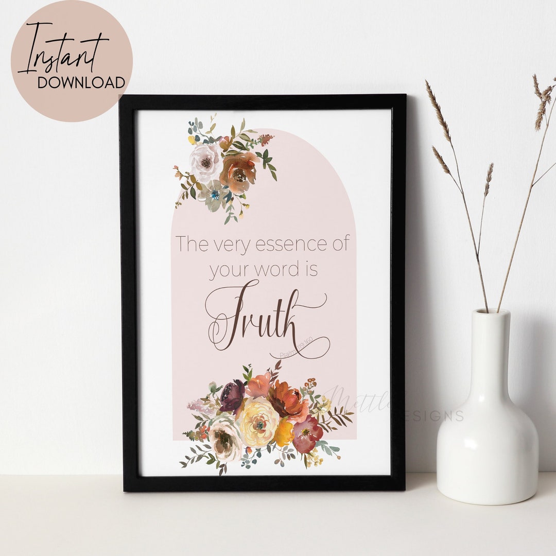 Psalm 119:160 Bible Verse Wall Art, the Very Essence of Your Word is ...