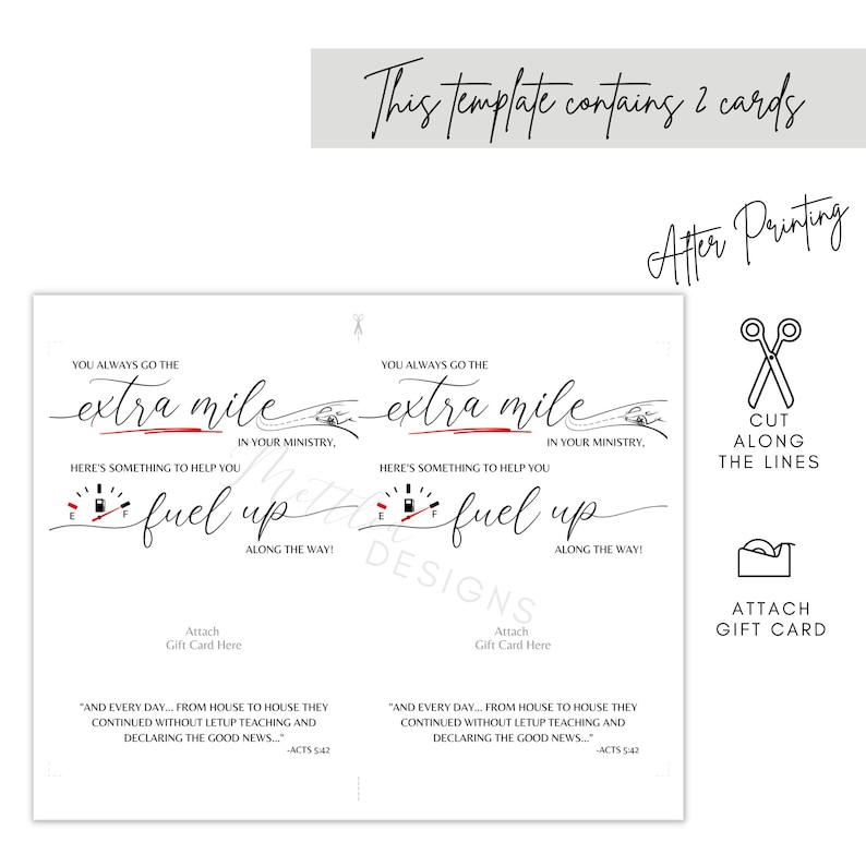 JW Pioneer Printable Gas Gift Card Digital Download Greeting - Etsy