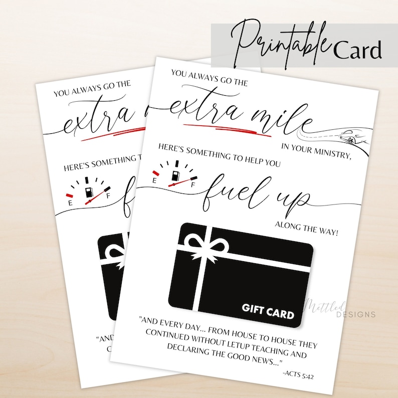 JW Pioneer Printable Gas Gift Card Digital Download Greeting - Etsy