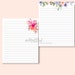 Lined Spring Floral Stationery, Letter Writing Stationery, Printable ...