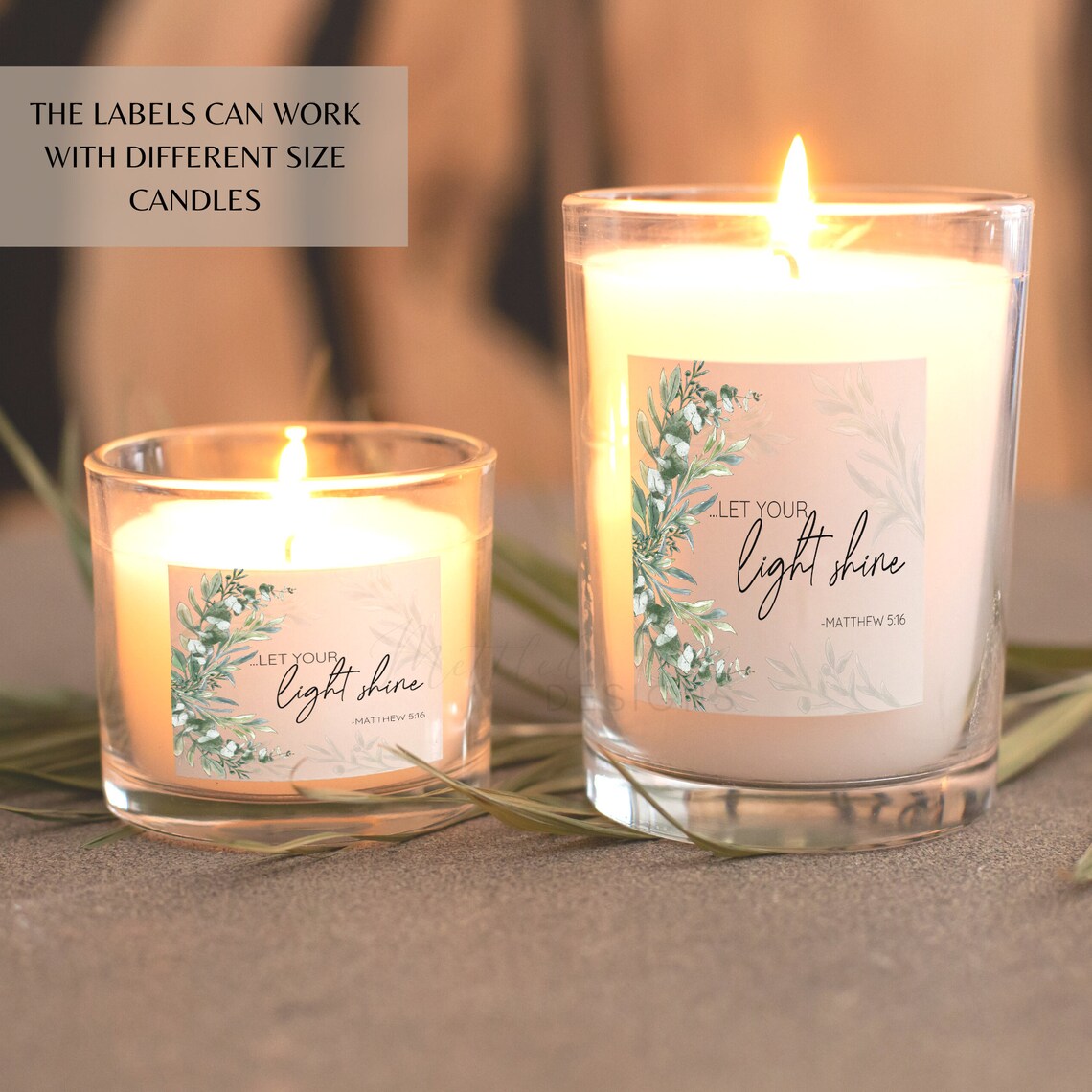 Printable Bible Verse Candle Label Matthew 5:16 Instant - Etsy