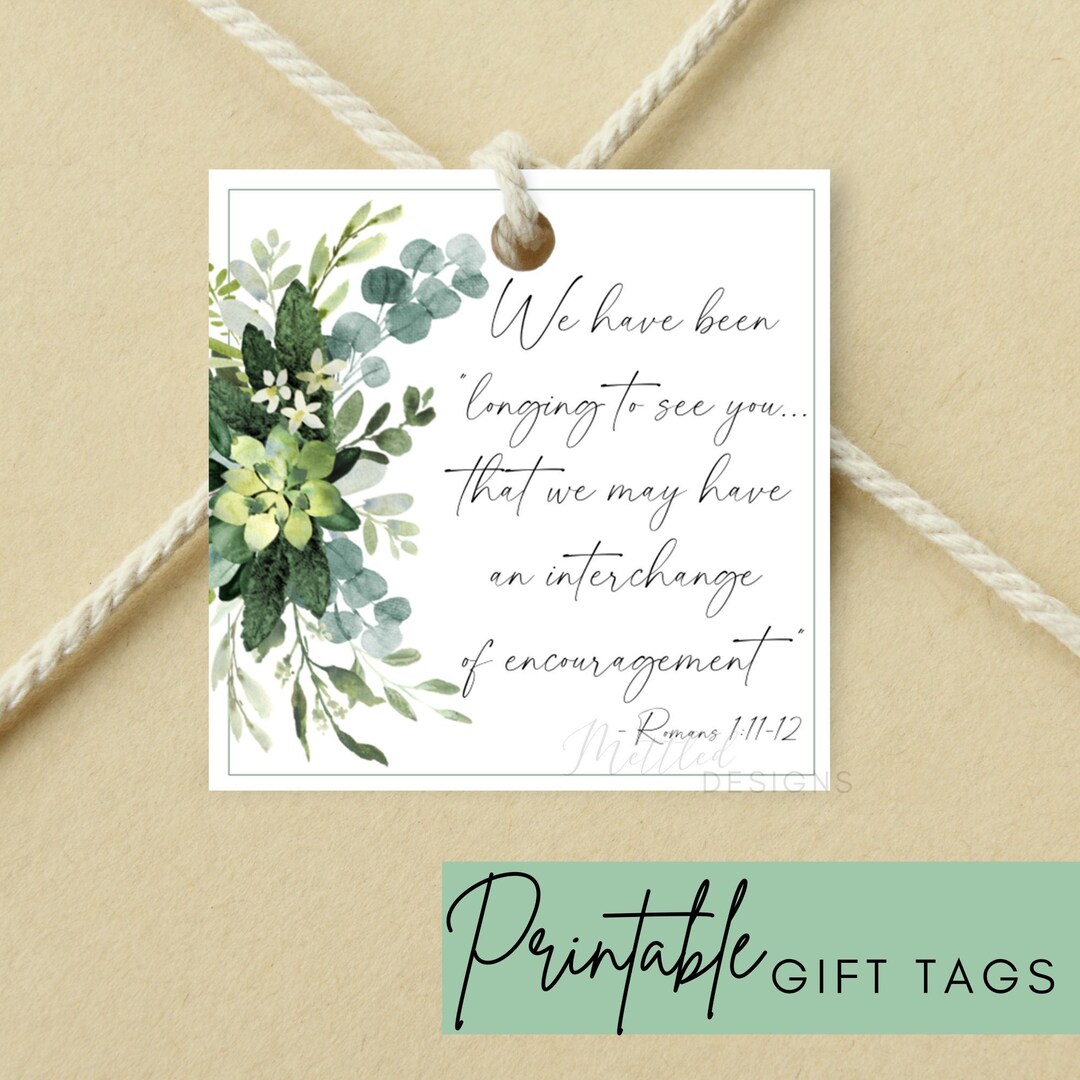 Romans 1:11,12 Printable Gift Tags, JW Pioneer Elder Digital Download ...