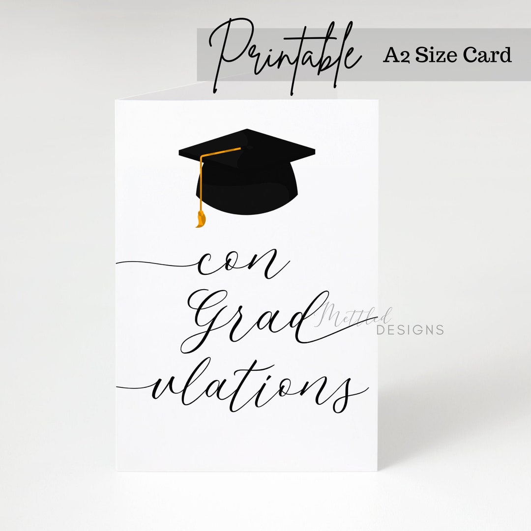 Printable Congradulations Graduate Greeting Cards, Digital Download ...