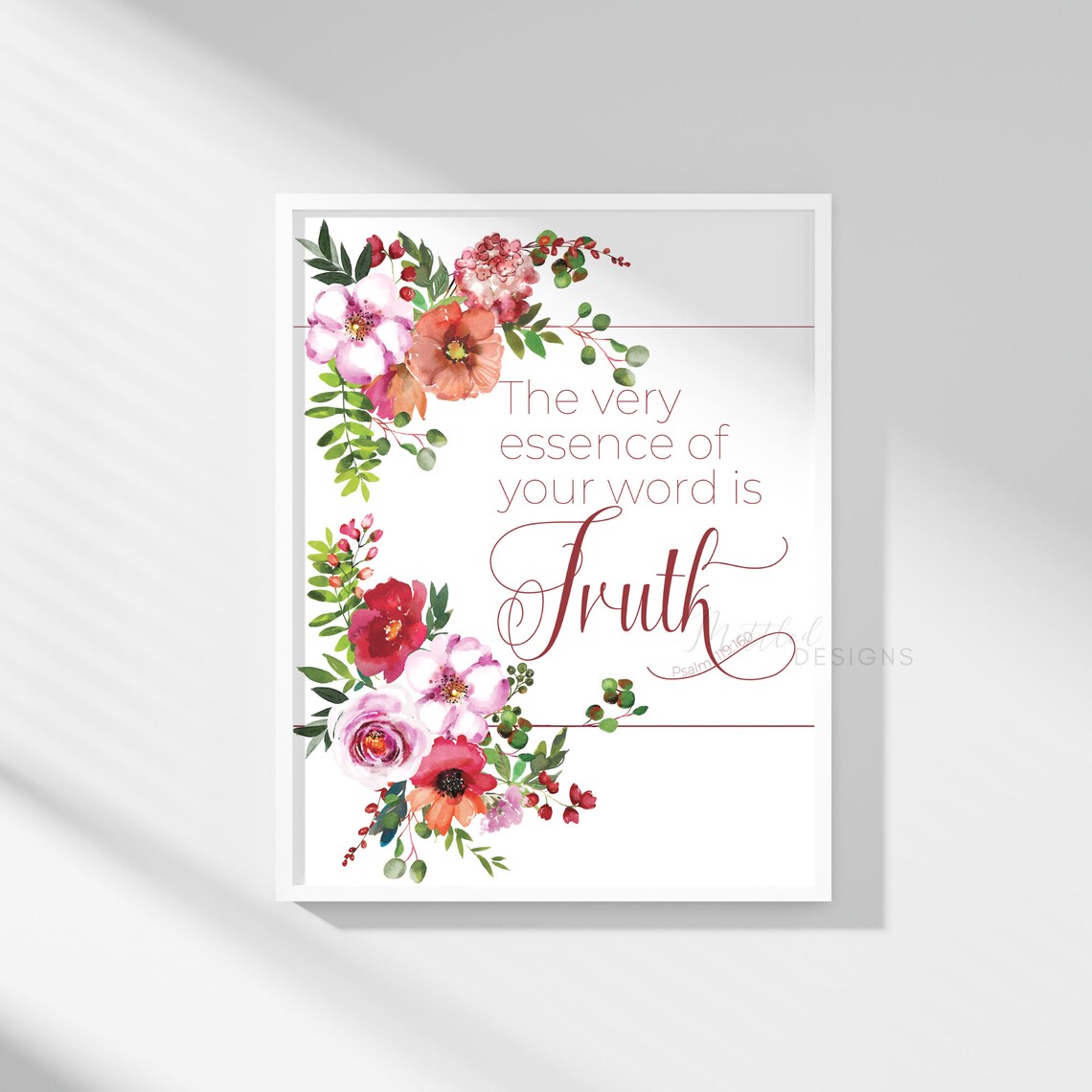 Psalm 119:160 Bible Verse Wall Art the Very Essence of Your - Etsy