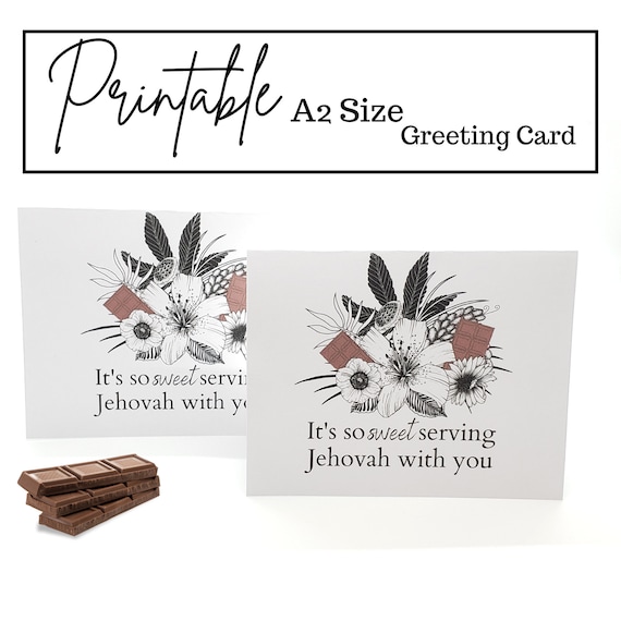 JW Printable Greeting Card Digital Download Greeting Card | Etsy