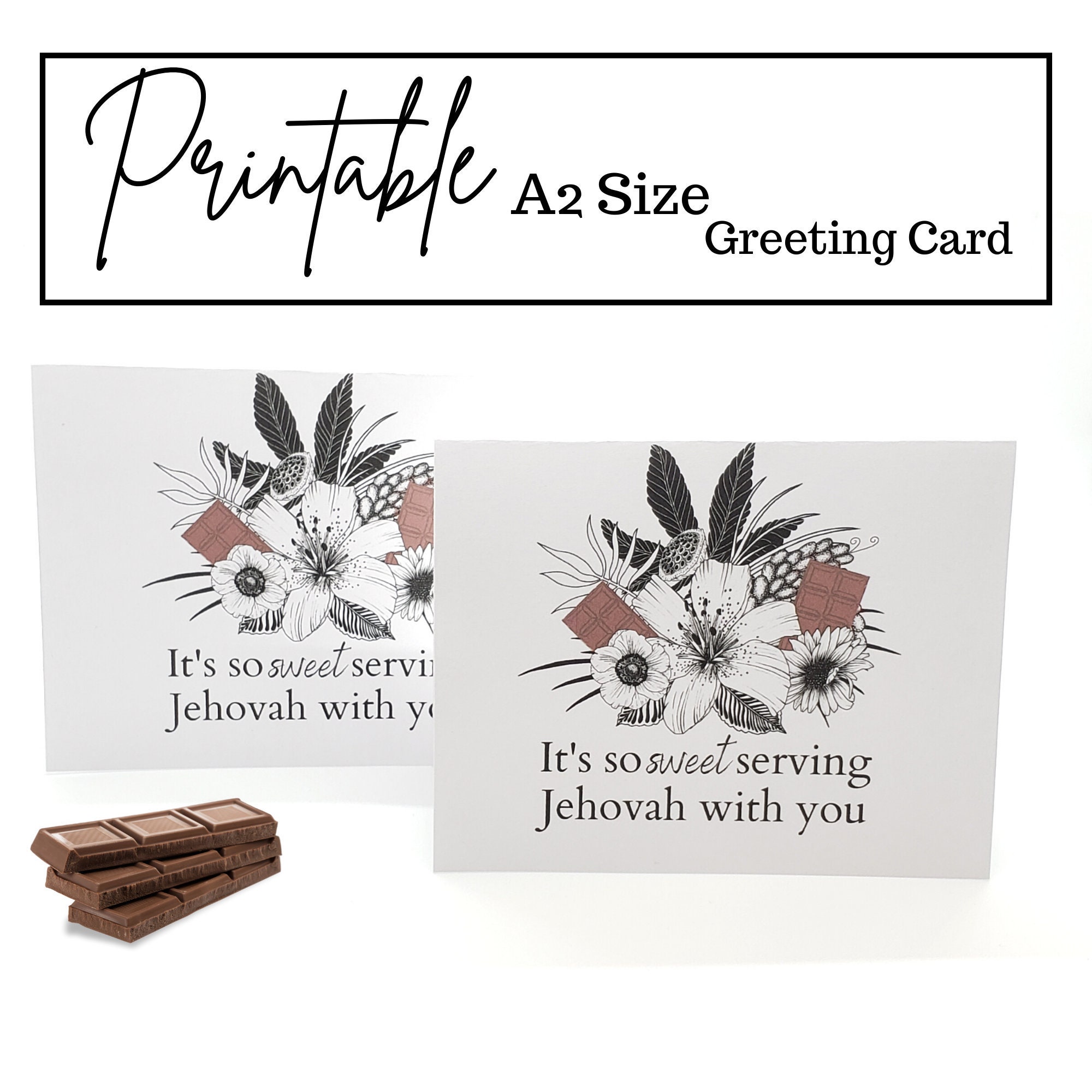 JW Printable Greeting Card Digital Download Greeting Card | Etsy