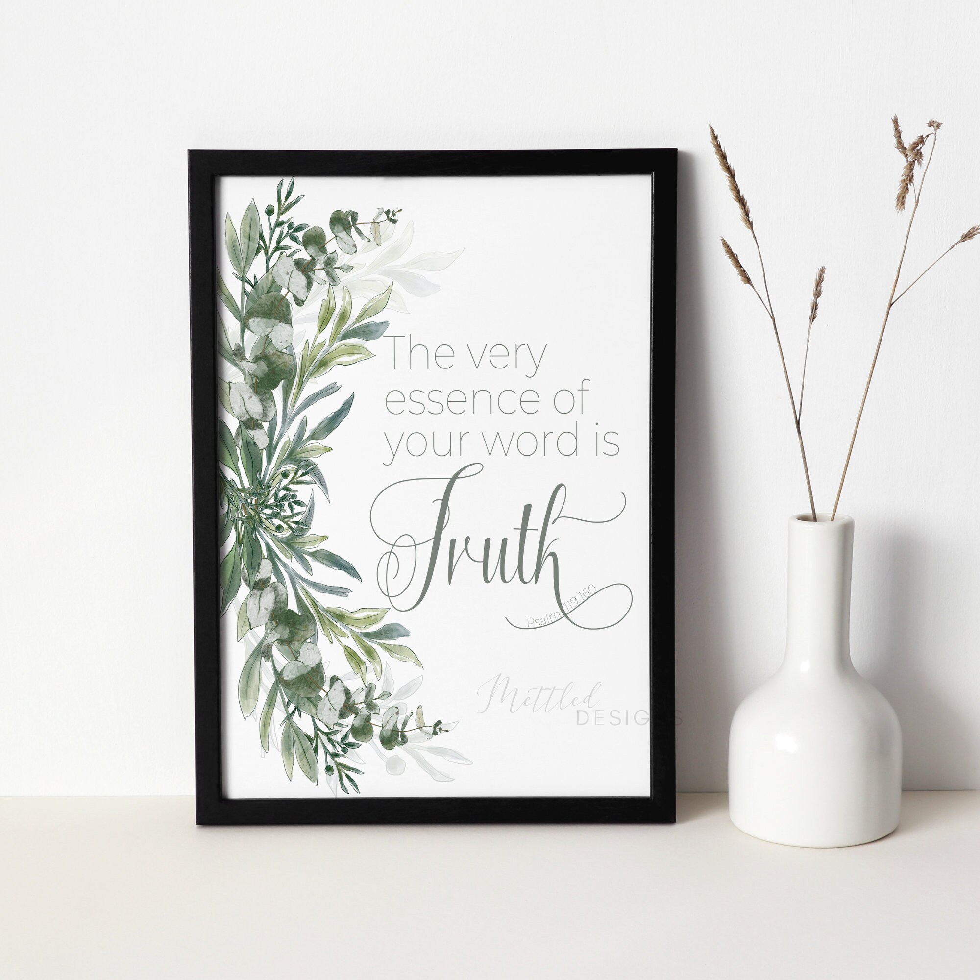Psalm 119:160 Bible Verse Wall Art, the Very Essence of Your Word is ...
