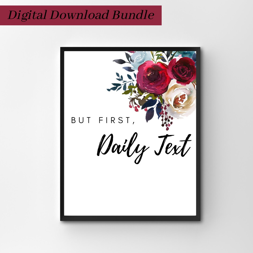 JW but First, Daily Text Printable Wall Art, JW but First, Daily Text ...