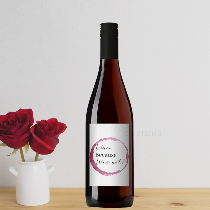 Printable Wine Bottle Label Printable Wine Gift Label - Etsy
