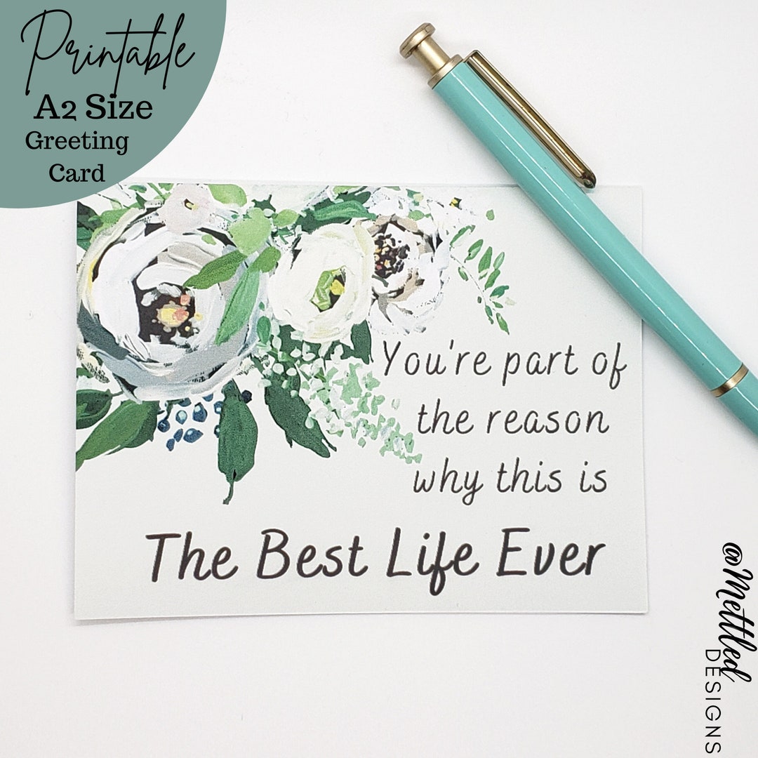 JW Best Life Ever Printable Greeting Card, Digital Download Greeting ...