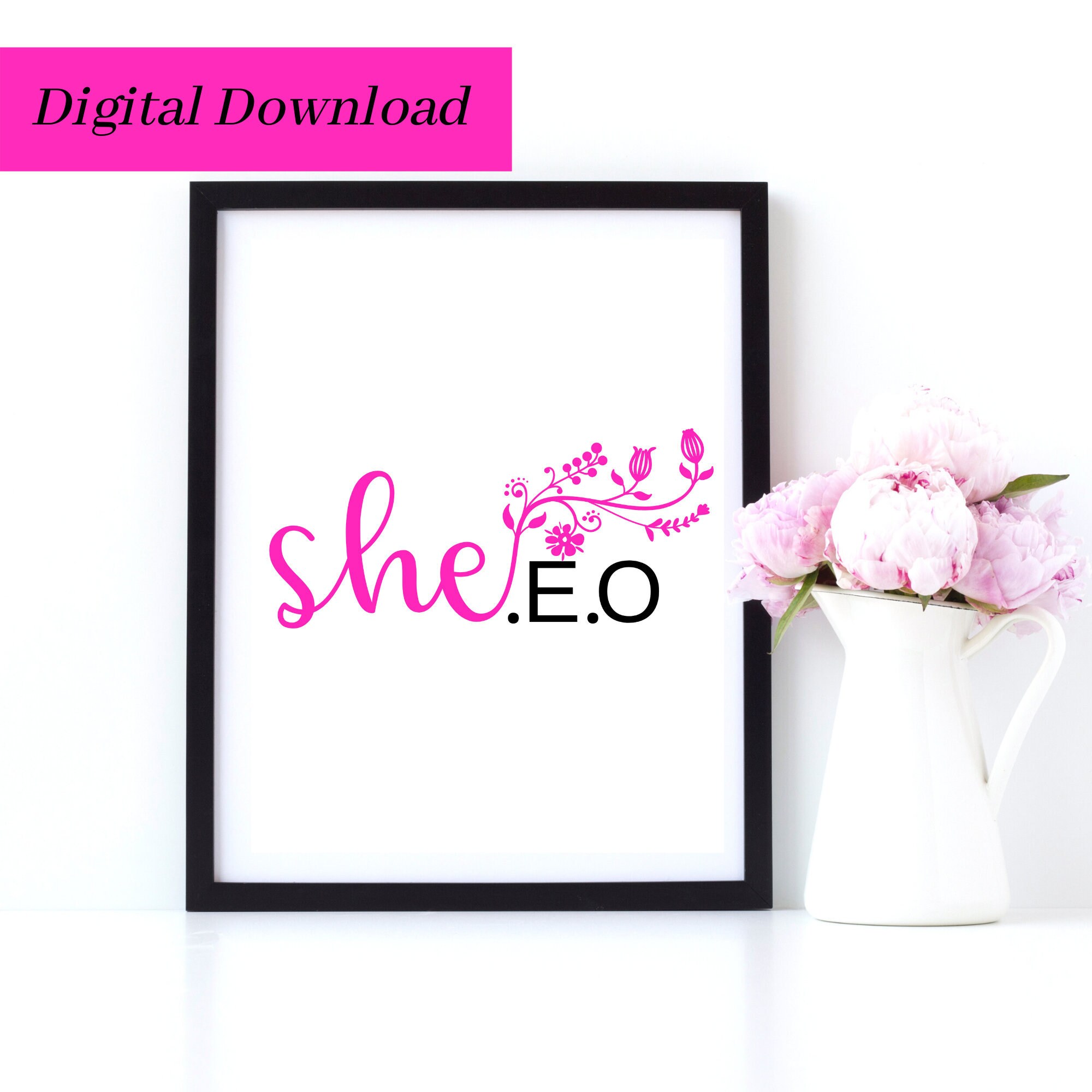 She.e.o Wall Art Printable Female CEO Wall Art Printable - Etsy